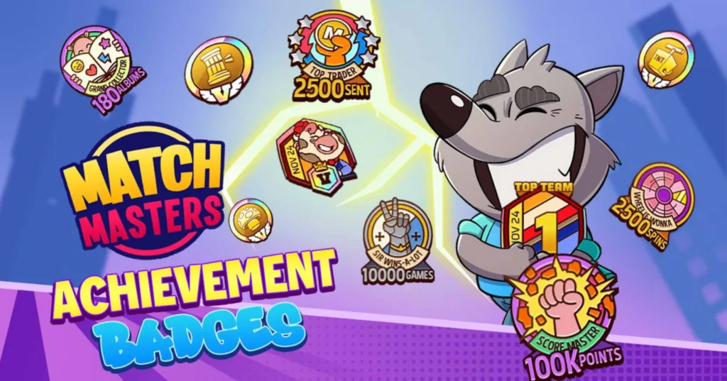 Match Masters Achievements: How to Earn & Upgrade Badges Faster